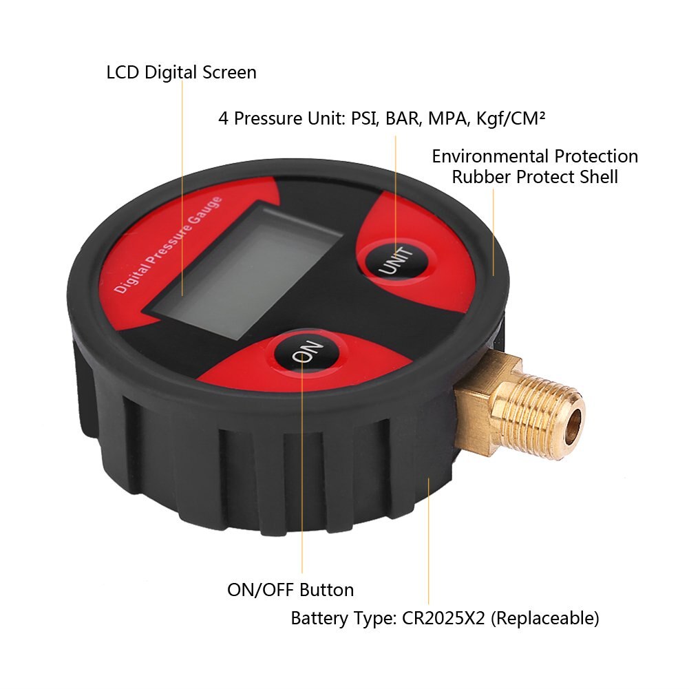 Manometru digital pentru presiunea anvelopelor, Sunmostar, Cauciuc ...