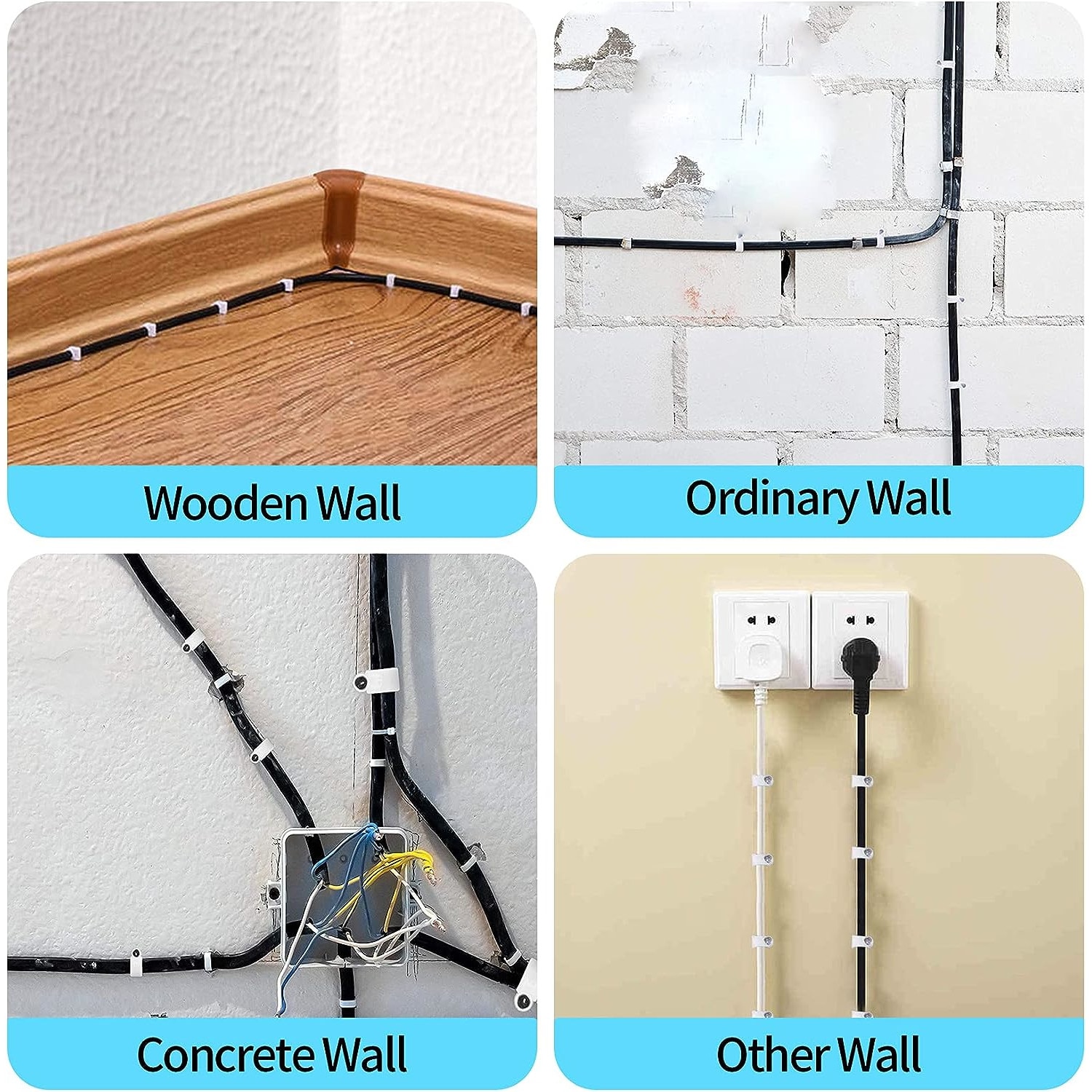 Set egaturi pentru cabluri electrice, Sunmosyar, Cu stifturi de fier ...