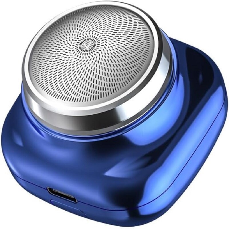 Mini aparat de ras electric, Inox/Aluminiu, Incarcare USB, 50 x 50 mm ...