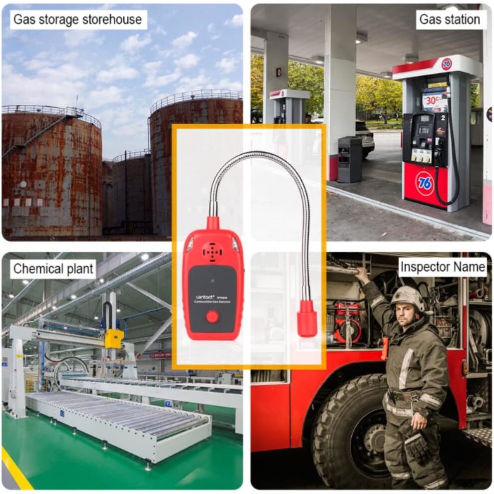Detector de gaze, Wintact, Portabil, Rosu - eMAG.ro