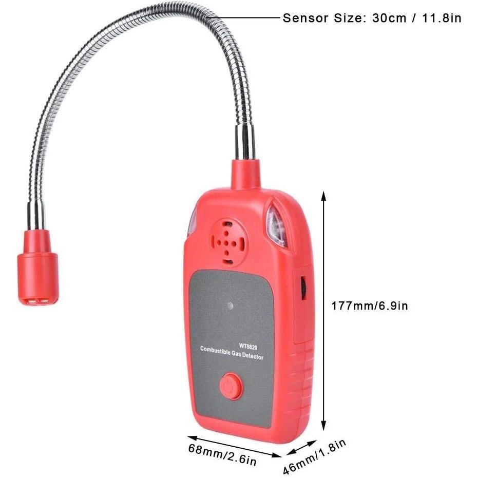 Detector de gaze, Wintact, Portabil, Rosu - eMAG.ro
