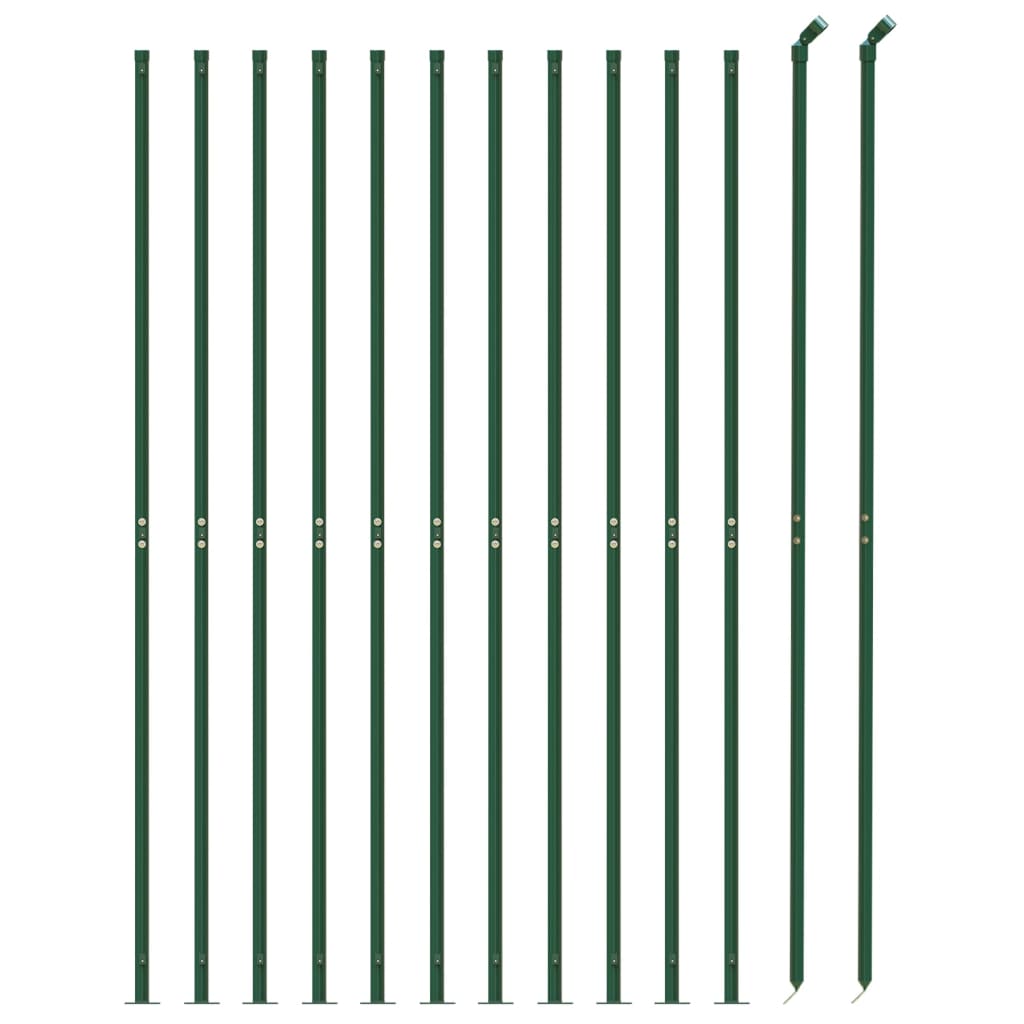 Gard plasa de sarma cu bordura vidaXL, verde, 1,8x25 m, 43.1 Kg - eMAG.ro