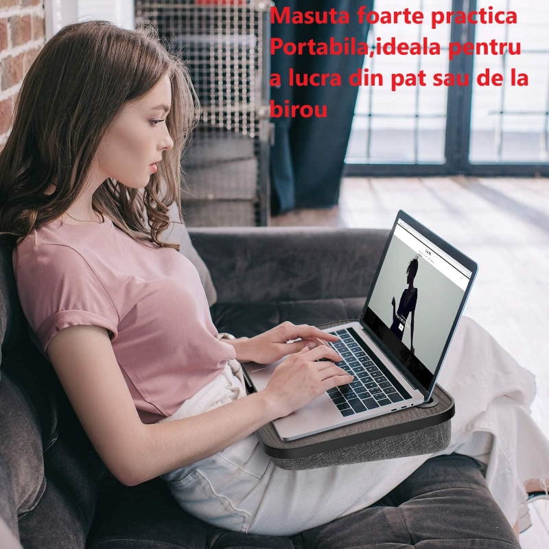 Masuta laptop stand XPD multifunctionala, blat MDF, mouse pad, suport ...