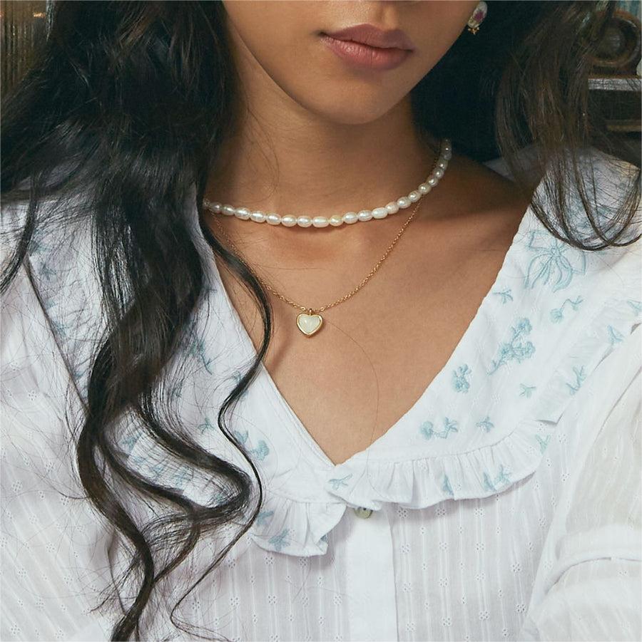 Colier cu inima Carneol pandantiv, Otel inoxidabil placat cu aur 18K ...