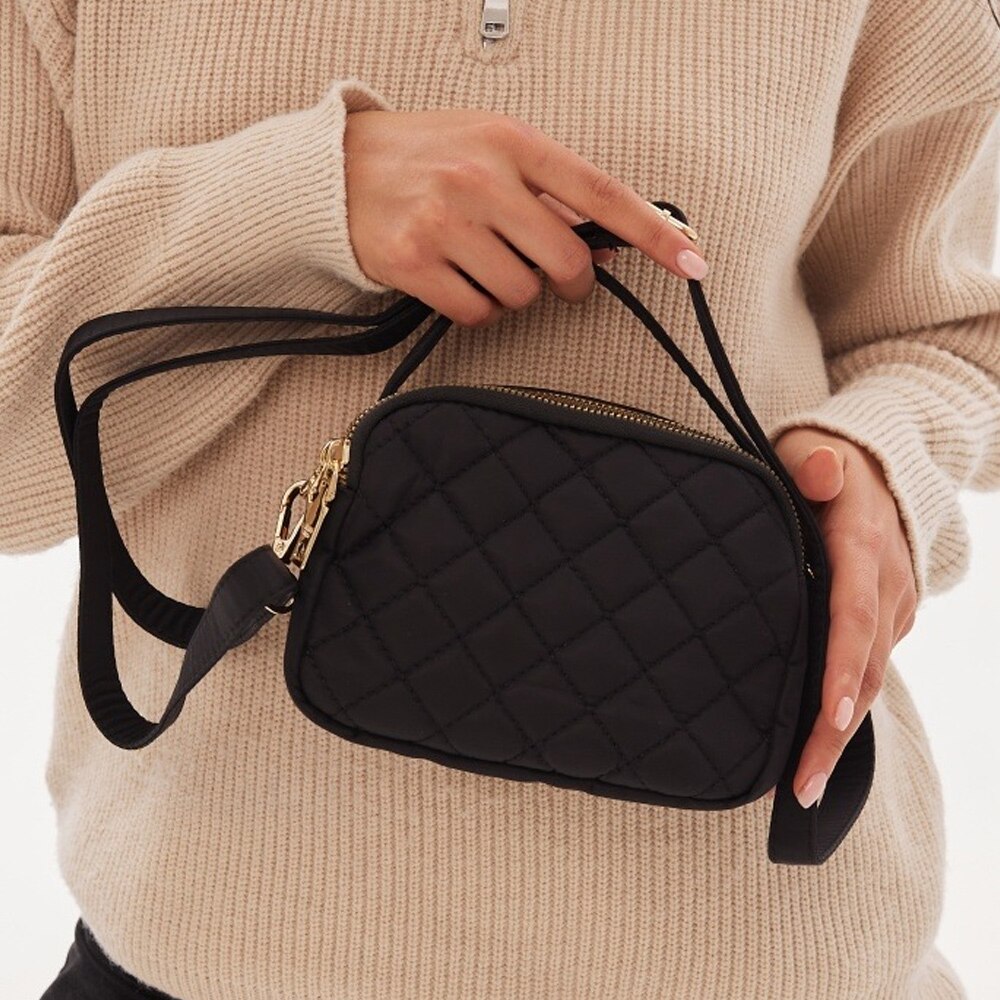 Geanta de umar dama, GelldG, Panza, 17x13x8 cm, Negru - eMAG.ro