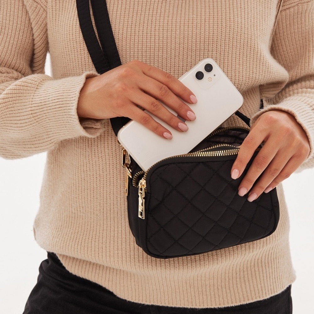 Geanta de umar dama, GelldG, Panza, 17x13x8 cm, Negru - eMAG.ro