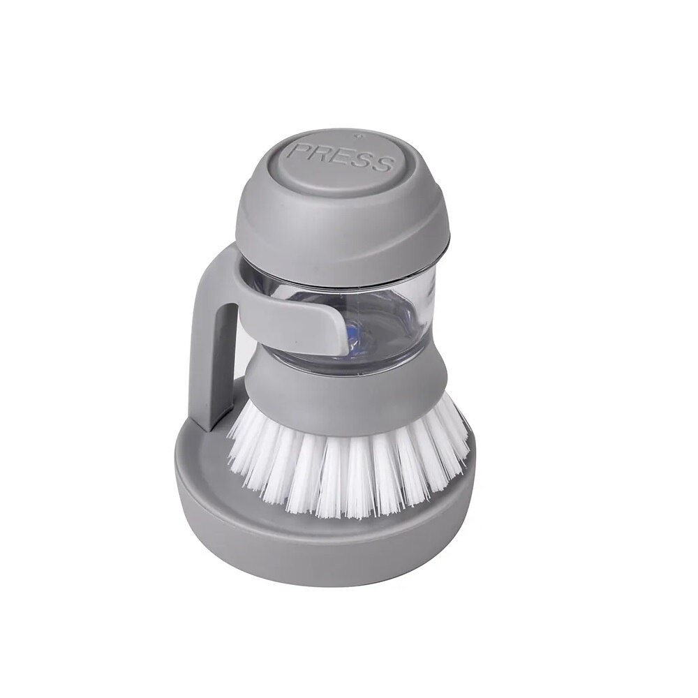 Perie de vase cu dispenser detergent incorporat PVC, Gri - eMAG.ro