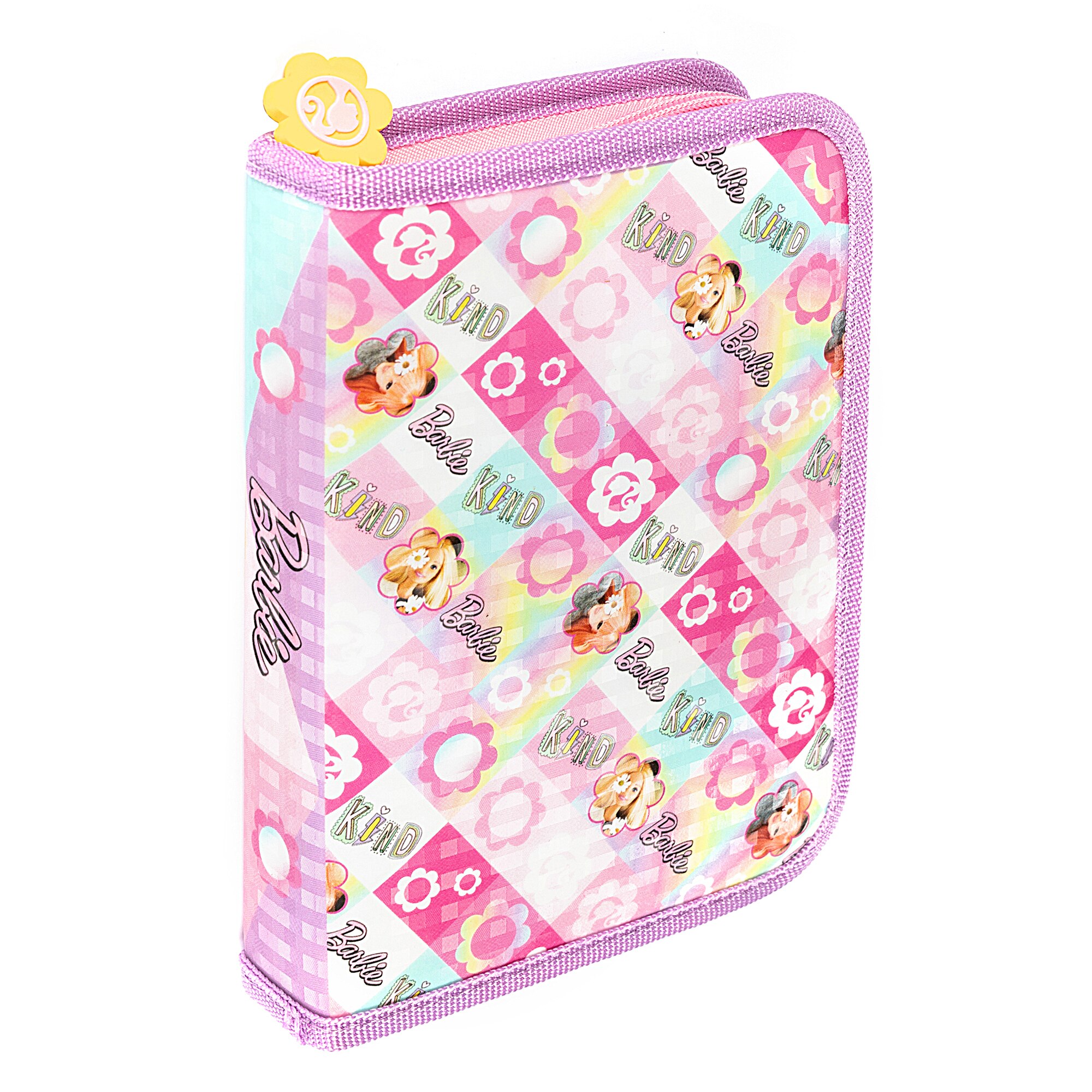 Penar textil 1 fermoar si 2 flapsuri Barbie, 21 x 14 x 3.5 cm - eMAG.ro
