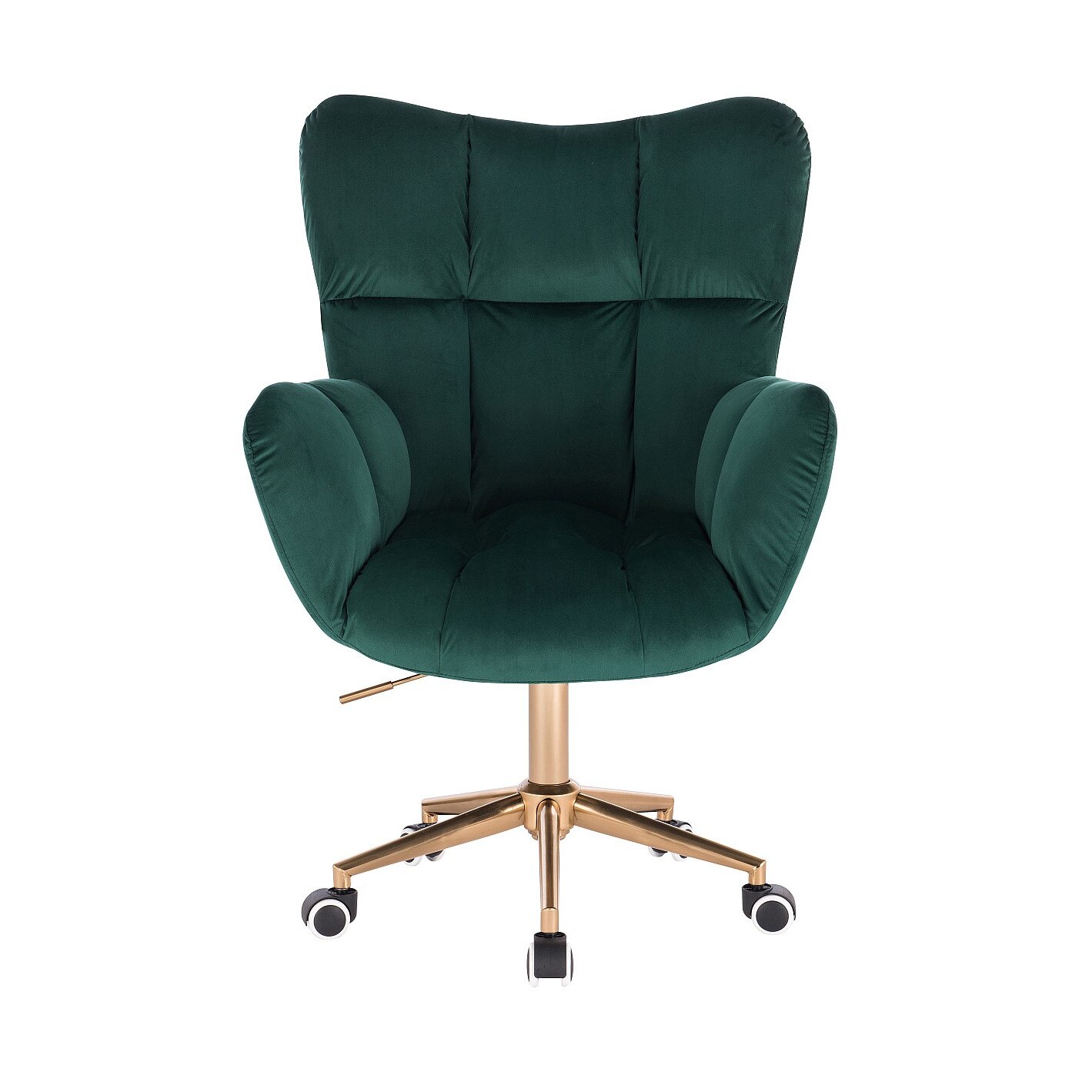 Scaun de birou, Votana, HR650K, Catifea, Baza Aurie, Verde, 53x40x55 cm ...