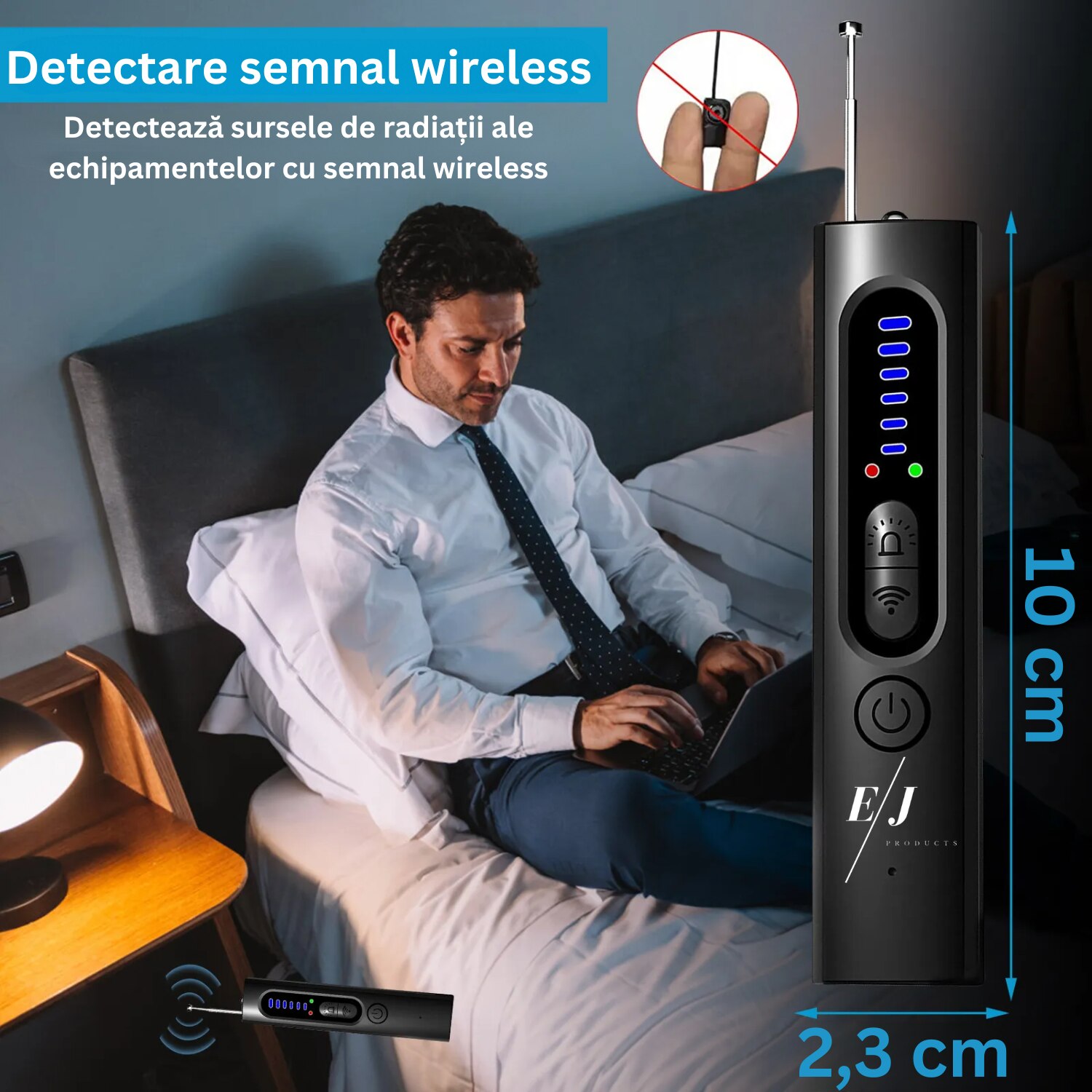 Detector Aparate Spionaj, EJ PRODUCTS X13, detecteaza camere ascunse ...