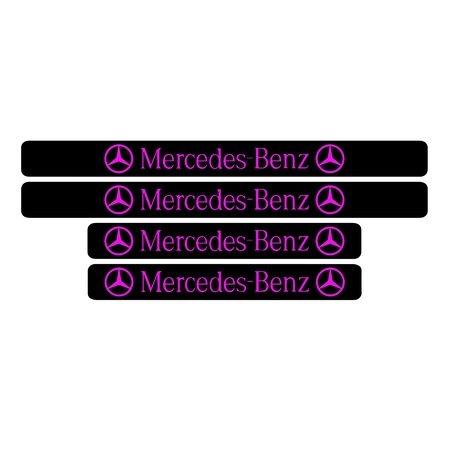 Set 4 protectii praguri auto, autoadezive Mercedes Benz, Roz - eMAG.ro