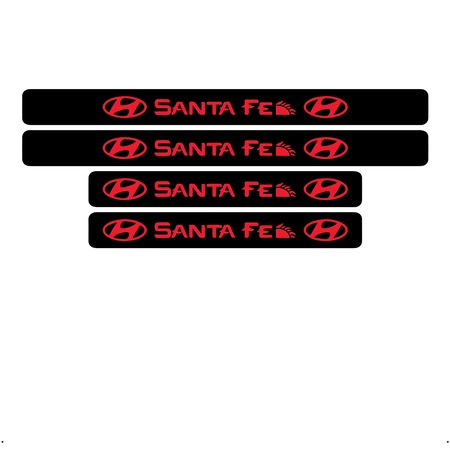 Set 4 protectii praguri auto, autoadezive Santa Fe, Rosu - eMAG.ro