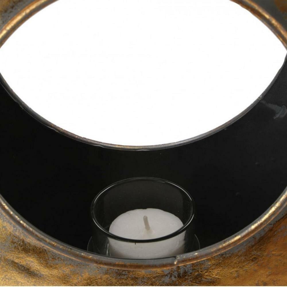 Suport lumanare metalic, finisaj bronz auriu, 62cm - eMAG.ro