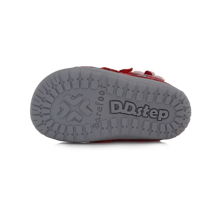 Pantofi copii, dd step, S070-375 barefoot, Piele naturala, rosu - eMAG.ro