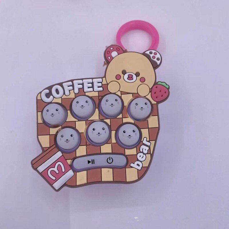 Jucarie pentru copii portabila Flippy, joc Gopher, cu lumini si muzica ...
