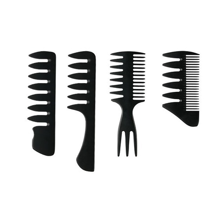 Pieptan de barbati pentru aranjat parul, Negru, 4 bucati - eMAG.ro