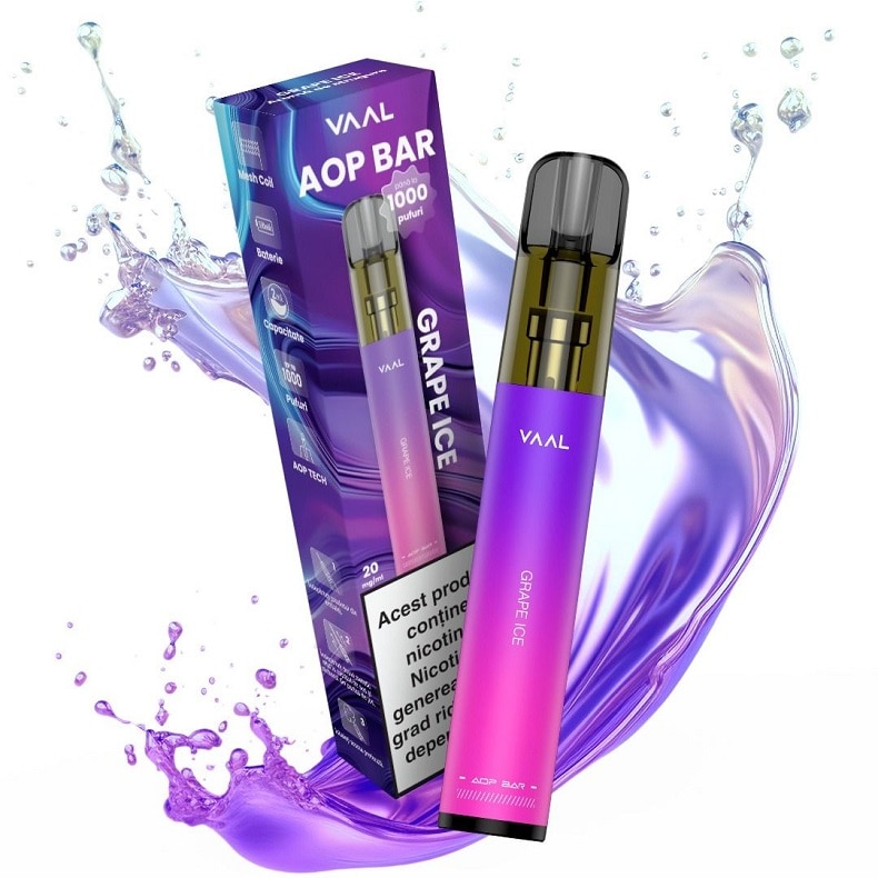 Tigara electronica de unica folosinta, VAAL AOP Bar - Grape Ice, 2ml ...