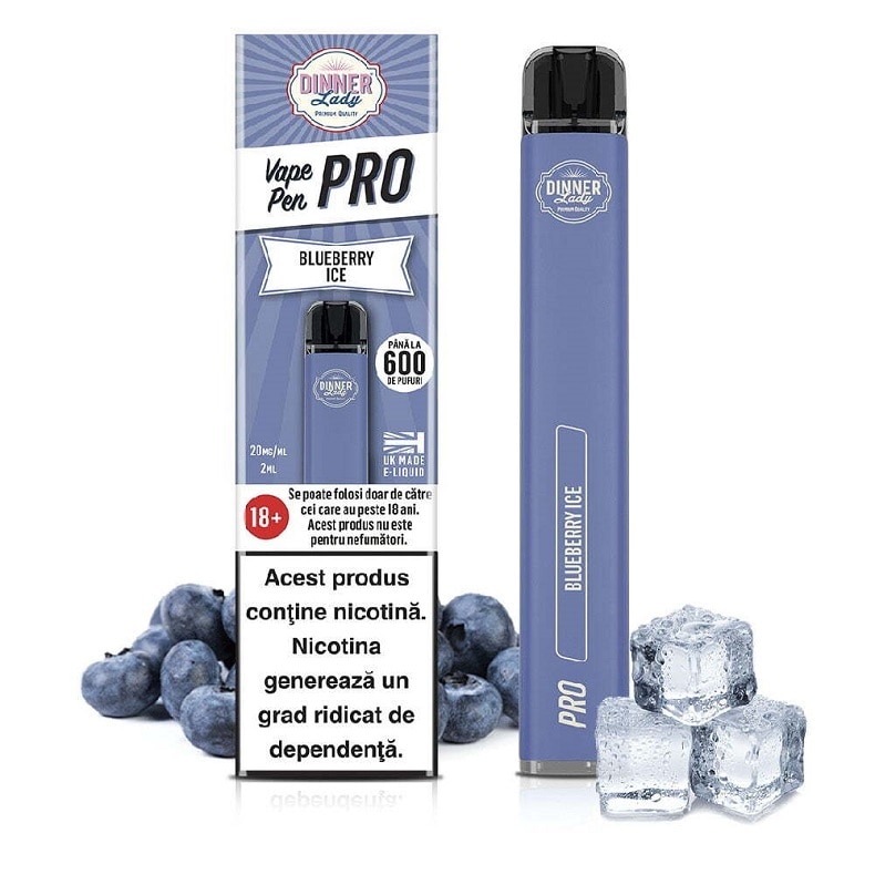 Kit Tigara Electronica Dinner Lady Vape Pen PRO - Blueberry Ice, 2ml ...