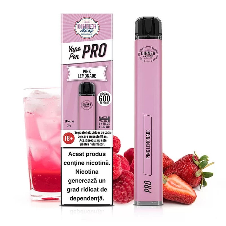 Kit Tigara Electronica Dinner Lady Vape Pen PRO - Pink Lemonade, 2ml ...