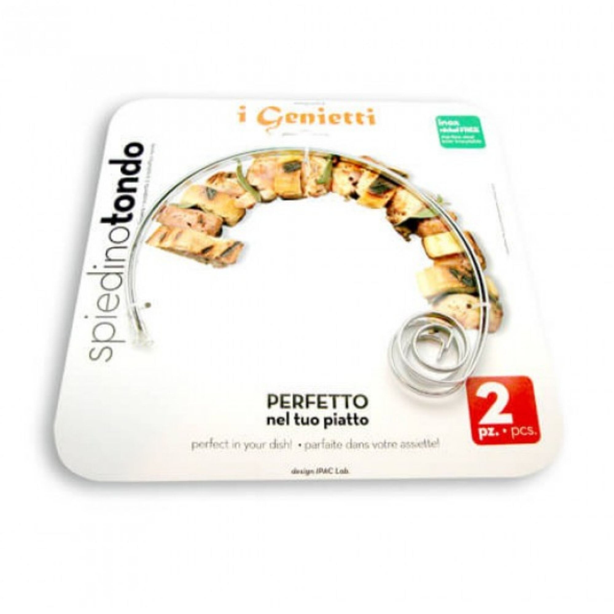Set 2 sarme, tip cerc, pentru frigarui, 24 x 2 cm, inox, Genietti - eMAG.ro