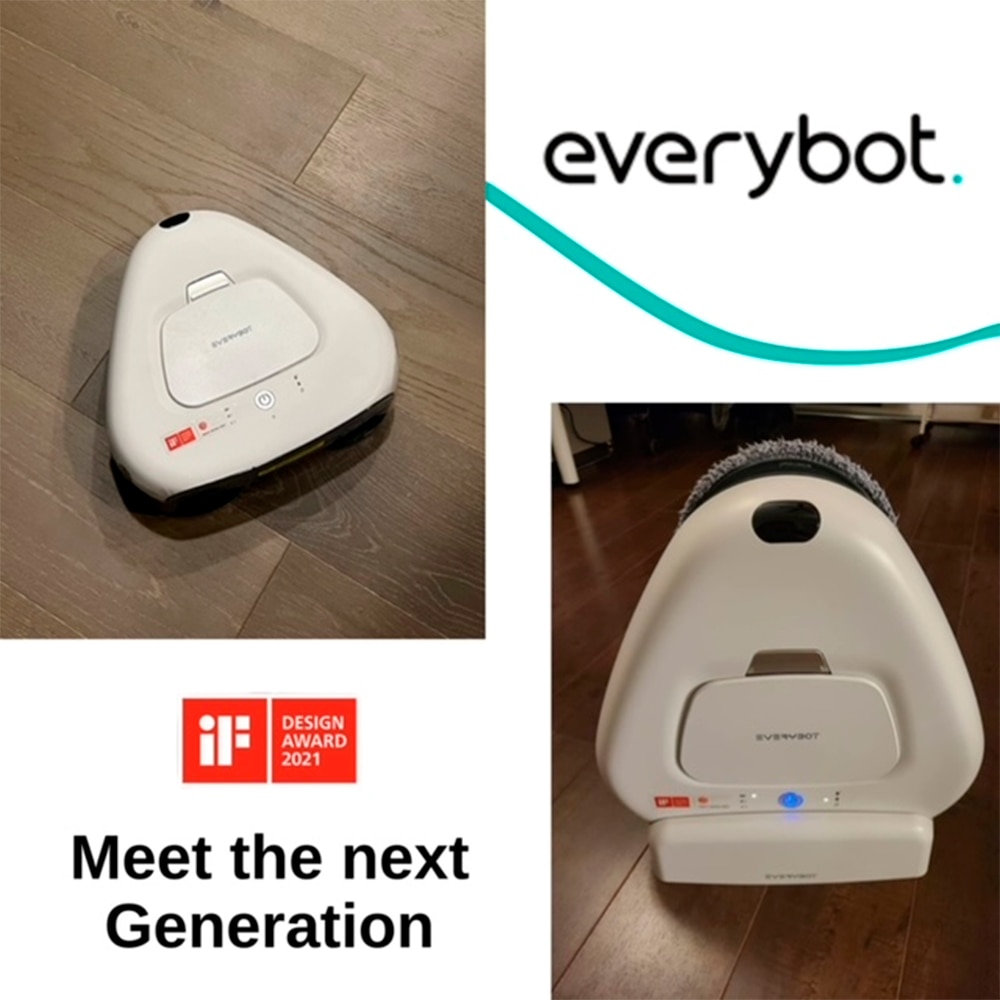 Робот подомиячка Everybot TS300, 3 въртящи мопа, Сух и мокър моп, До 120 минути работа - eMAG.bg