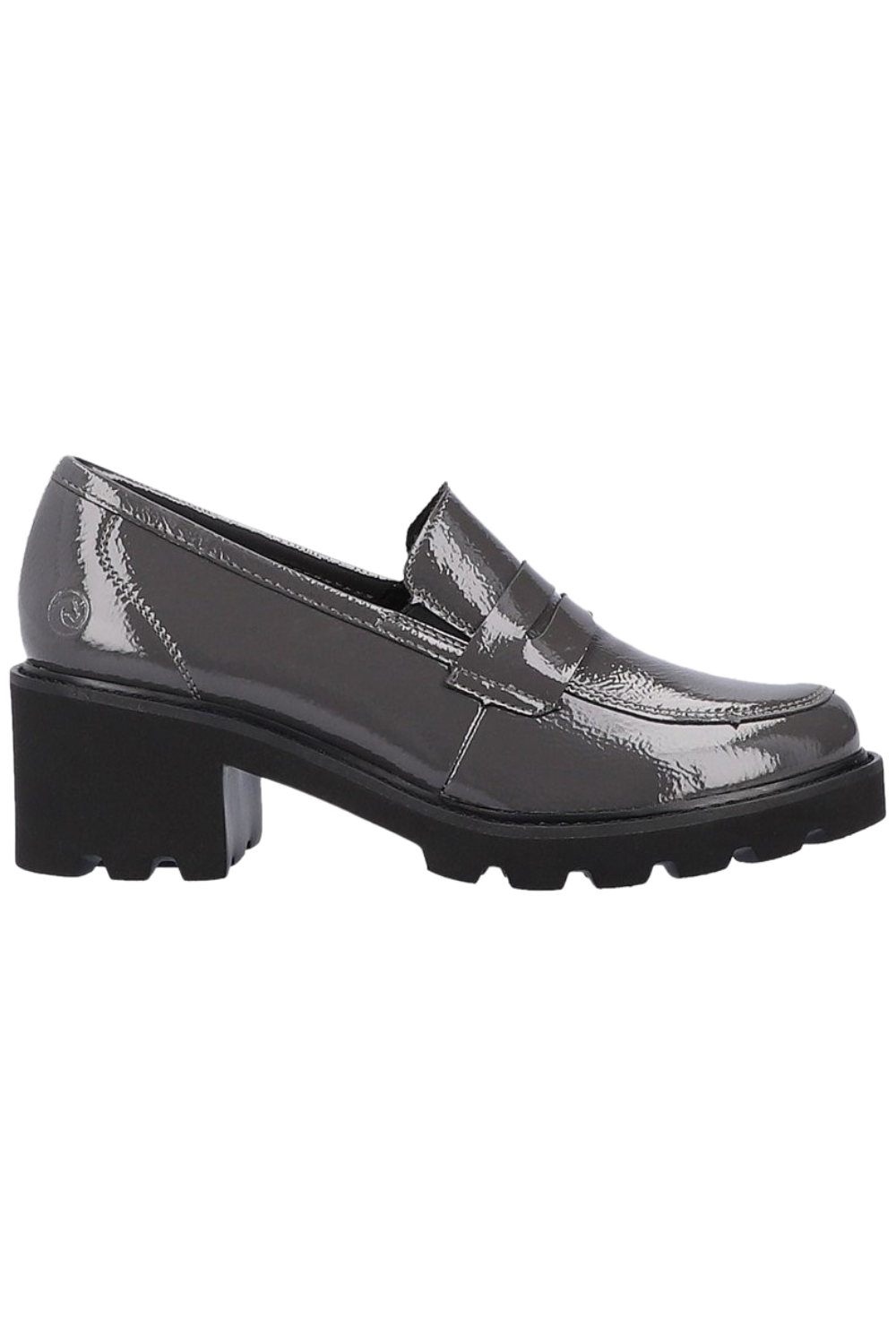 Pantofi casual, dama, REMONTE, D0A00-45 gri, piele naturala lacuita, cu ...