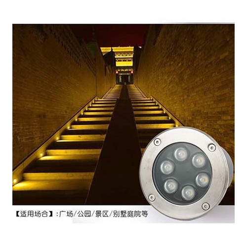Spot LED pardoseala Exterior Rotunda Incastrabil IP65 6W 220V Lumina ...