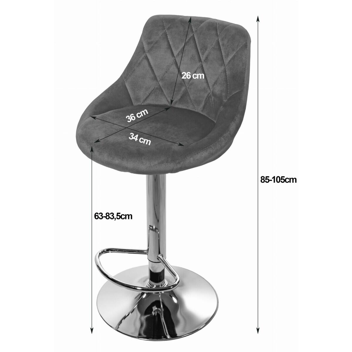 Scaun de bucatarie/bar, Artool, Kast, rotativ, catifea, verde si ...