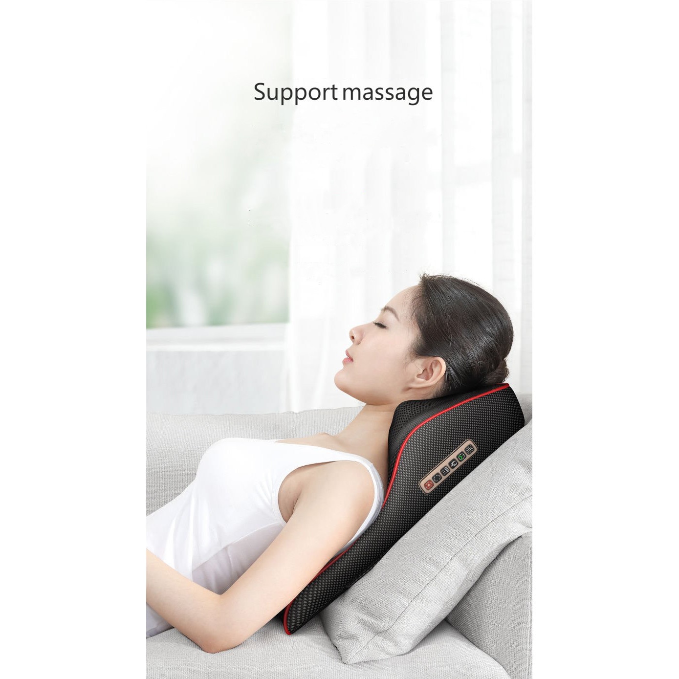 Aparat masaj tip perna relaxare electrica cu masaj cervical sau lombar ...