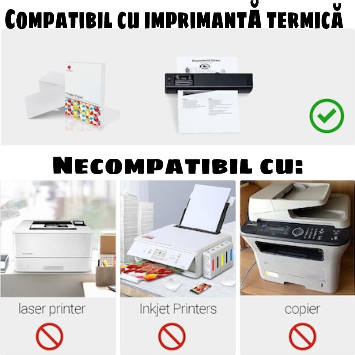 Foi termice A4 InaLuxAli, 200 bucati, compatibil cu orice imprimanta ...