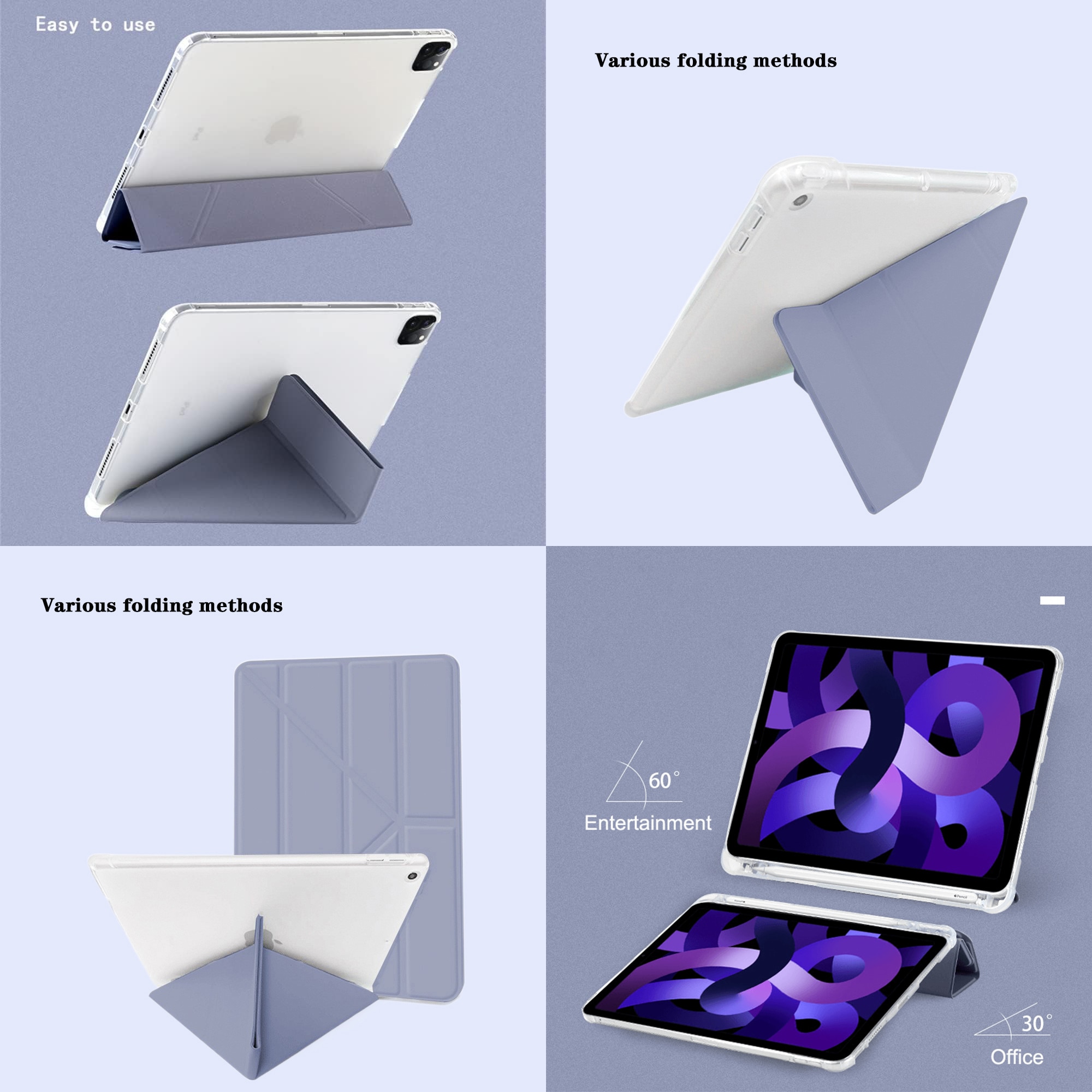 Husa tableta, Lecheng®, multifunctionala, stand, suport pencil integrat ...