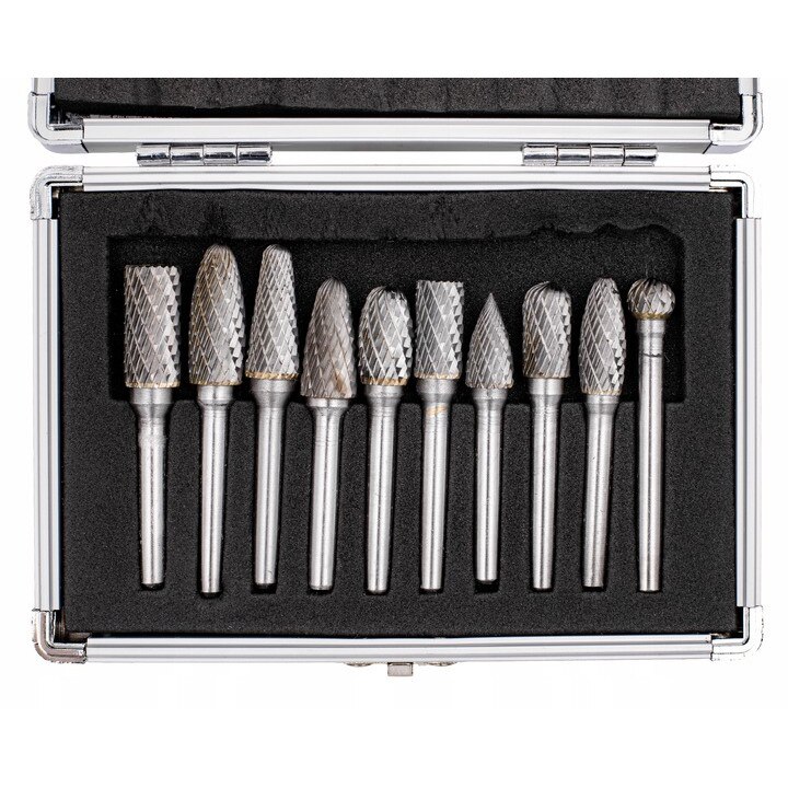 Set freze carbura de metal Tungsten Wolfram 10piese HSS (V05041) - eMAG.ro