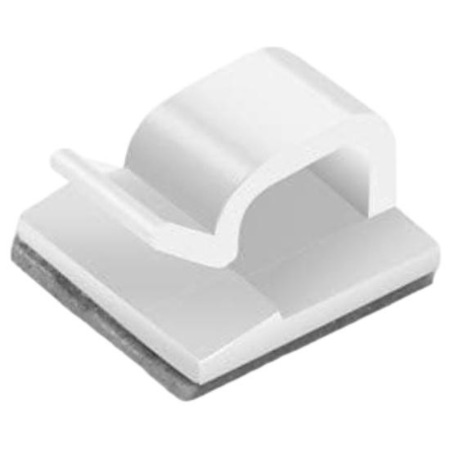 Set 50 cleme pentru cabluri adezive, Plastic, Alb - eMAG.ro