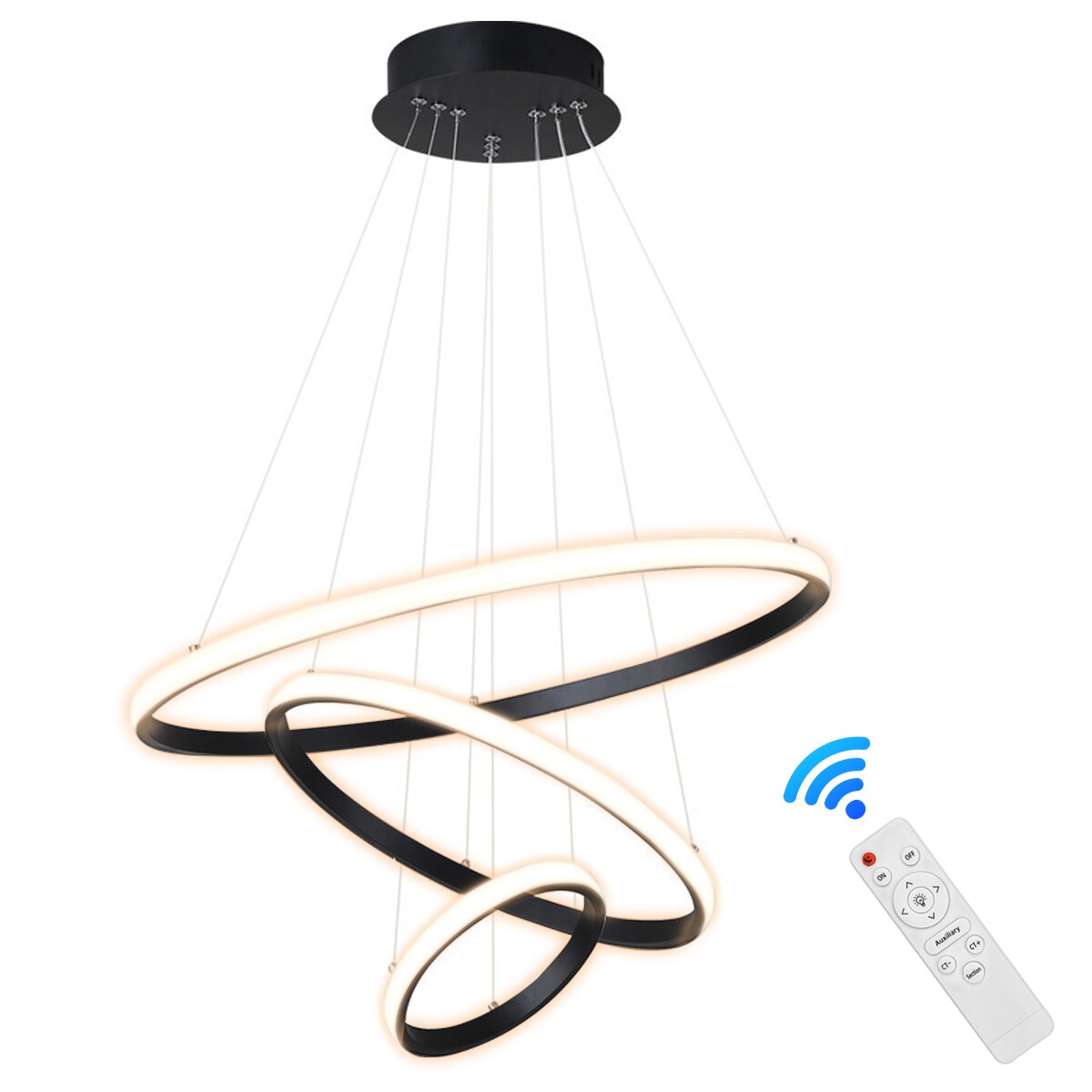 Candelabru Circular, SDLOGAL, Cu Telecomanda, 60w, Diametru 20/40/60 cm ...