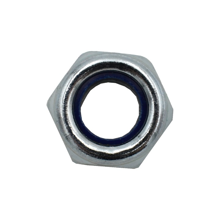 Set 50 bucati piulite hexagonale cu autoblocare DIN 985 GR 8 ZN, M16 ...