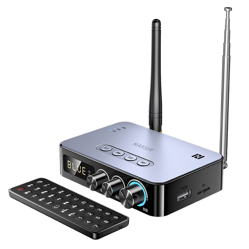 Adaptor Bluetooth receptor audio 4 in 1, NAXSIR, Cu telecomanda ...