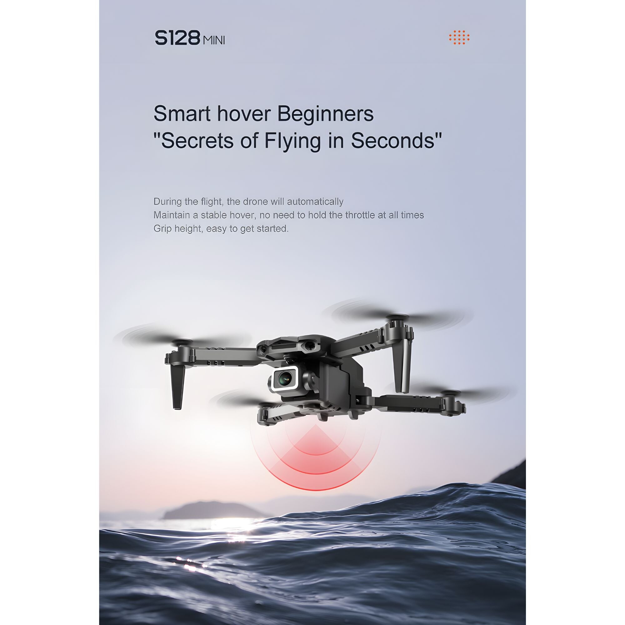 Mini Drona Canoti® S128, cu 2 Camere Video, 4K HD, Lumini Led pentru ...