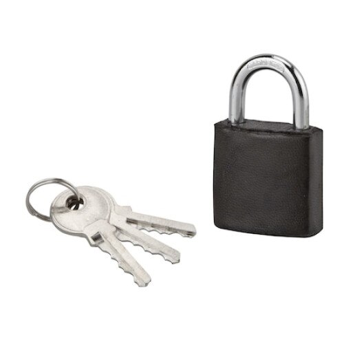 Lacat cu cheie, 30 mm, negru - eMAG.ro