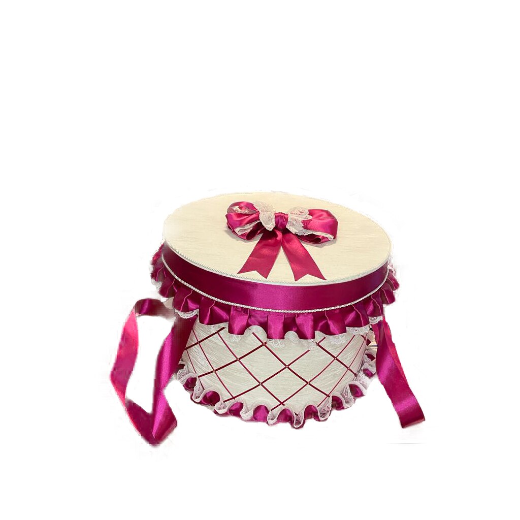 Cufar botez, alb si roz cu fundita, diametru 35 cm - eMAG.ro