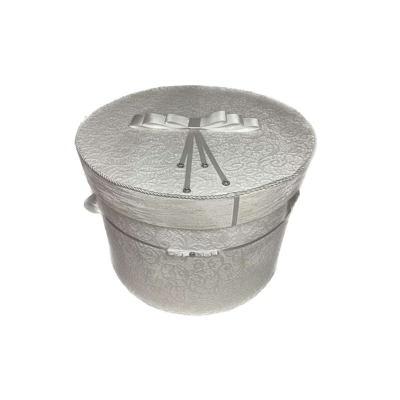 Cufar botez, alb cu dantela, diametru 35 cm - eMAG.ro