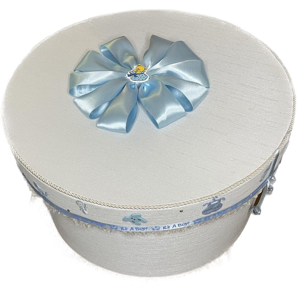 Cufar botez, albastru "It's a boyl!", diametru 35 cm - eMAG.ro