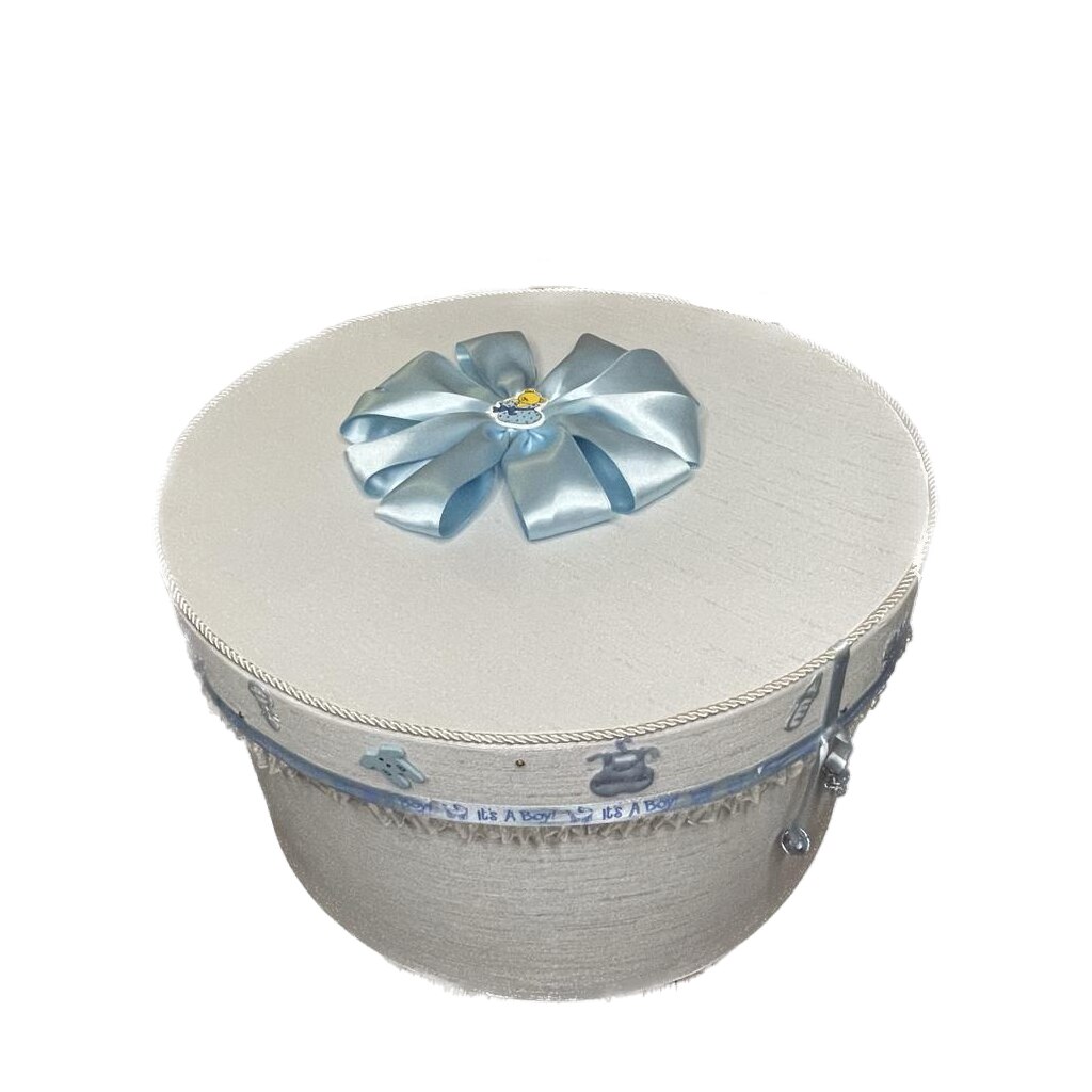 Cufar botez, albastru "It's a boyl!", diametru 35 cm - eMAG.ro