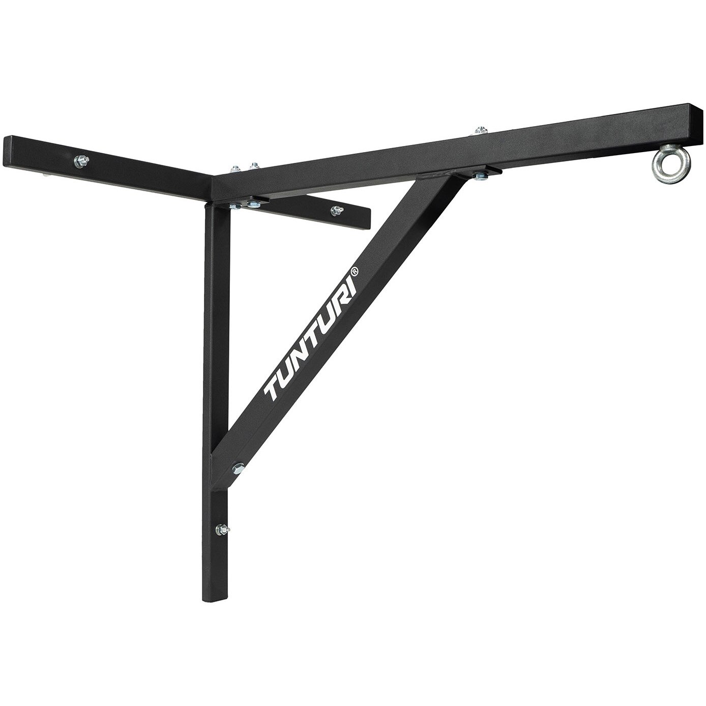 Suport metalic perete pentru saci de box Tunturi, 65x75x75.5 cm, negru ...