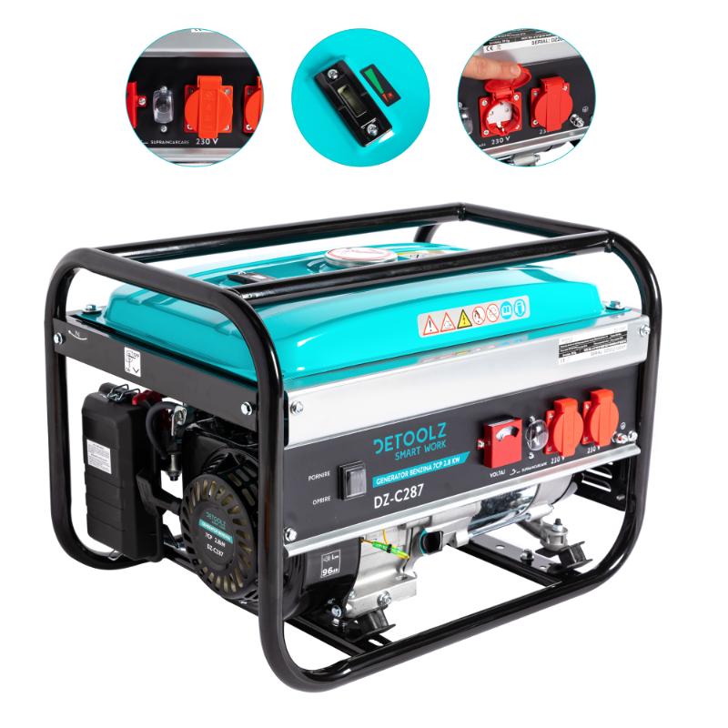 Generator curent electric Detoolz Smart, 2800W, 3000 RPM, 4 timpi, 39 ...