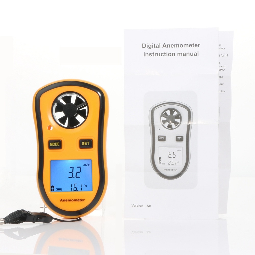Anemometru digital Sunmostar, Portabil, LCD, Viteza vantului ...
