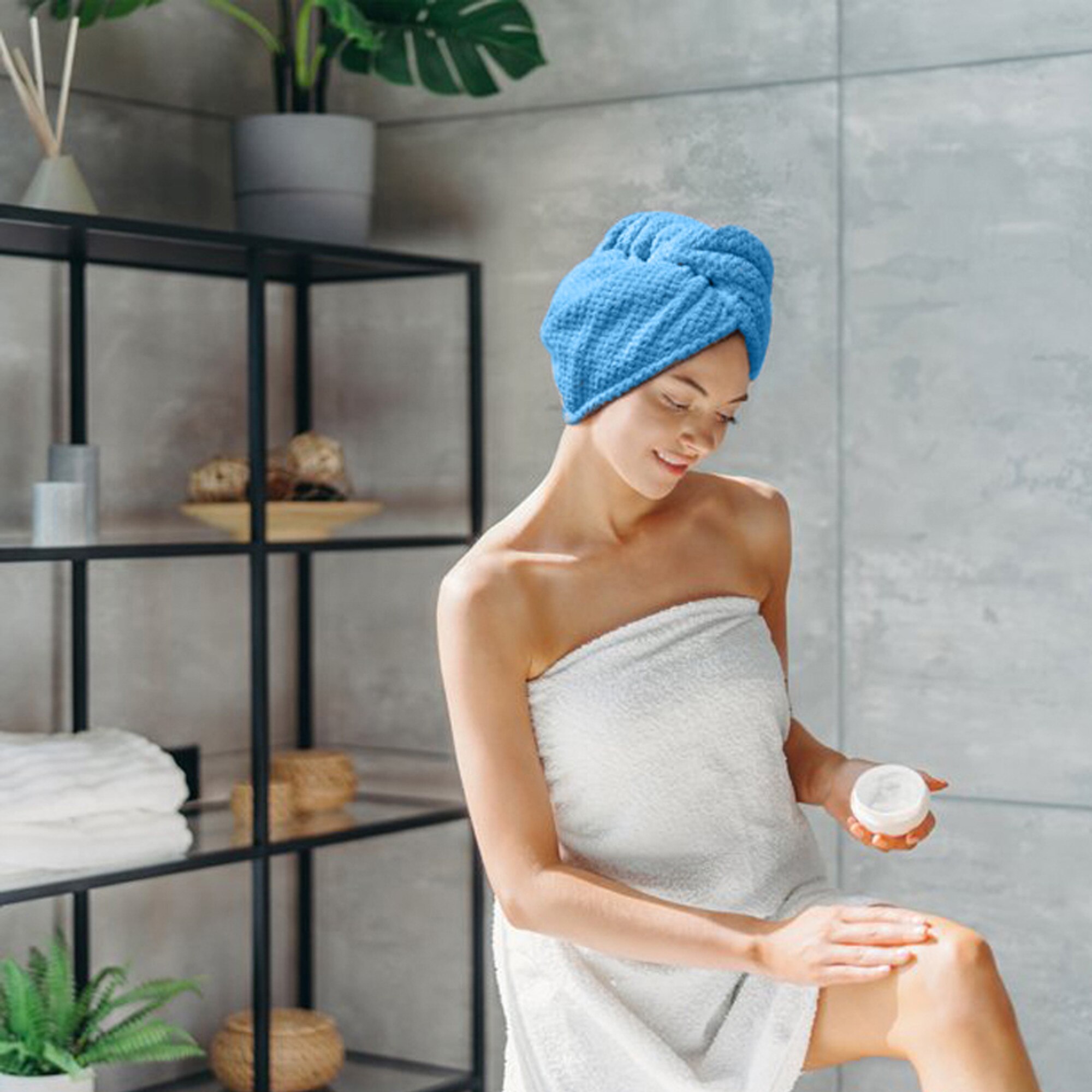 Prosop Par din Microfibra cu Nasture pentru Fixare, Pufos si Moale la ...