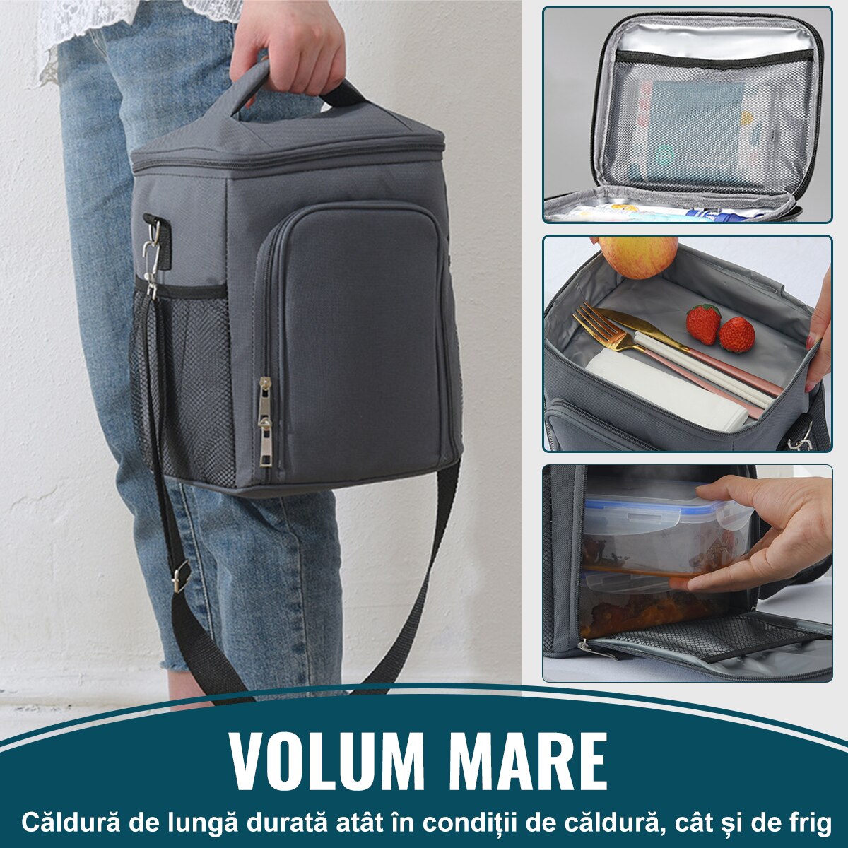 Geanta termica pentru masa, SDLOGAL termoizolanta Cooler Bag ...