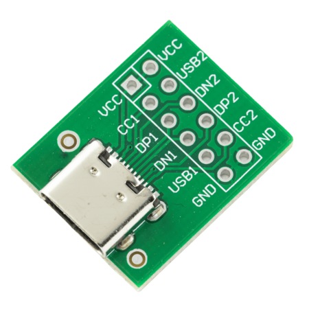 Modul control USB-C, Plastic/Metal, 22x18x5 mm, Verde/Argintiu - eMAG.ro