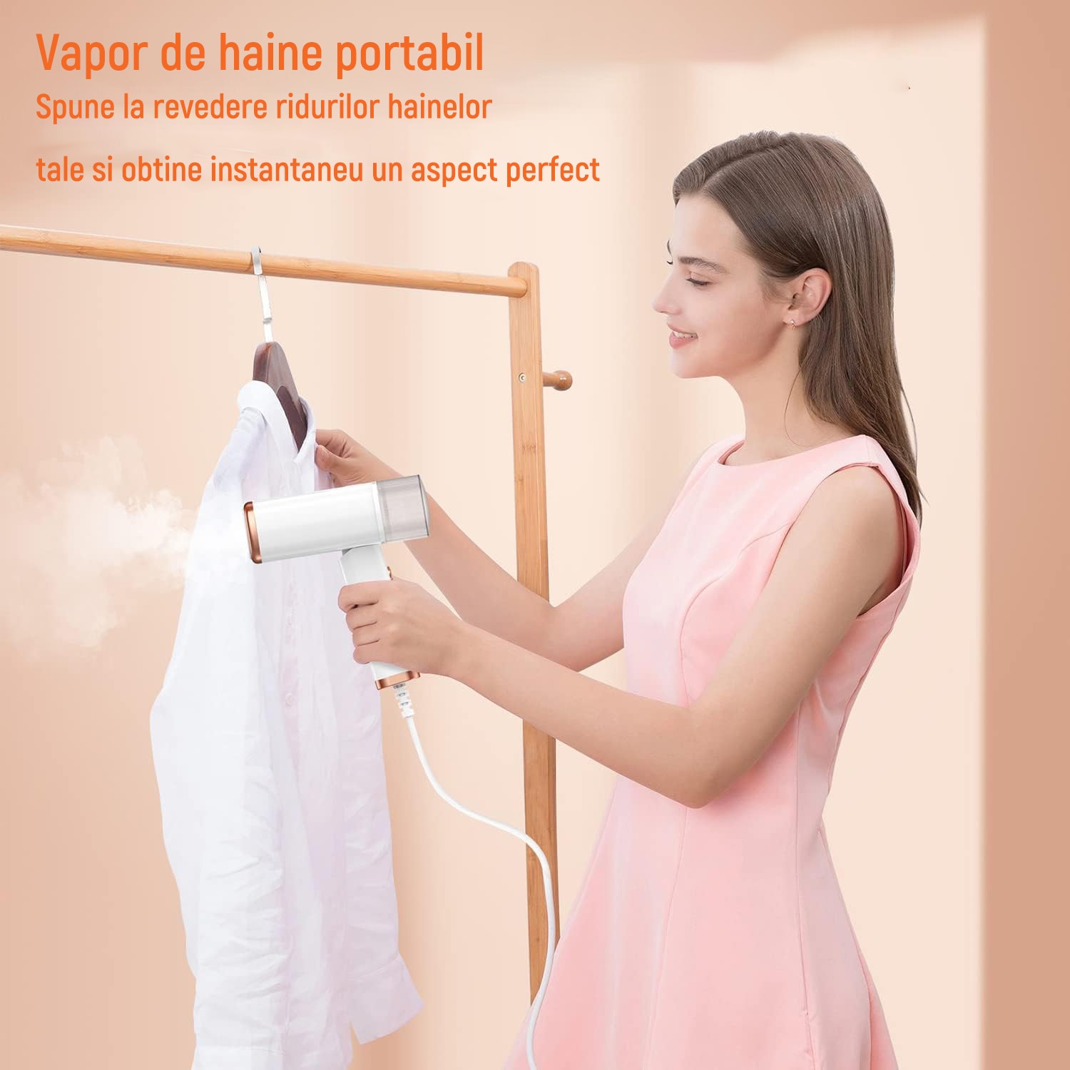 Aparat de calcat vertical, Vaxiuja, Compact si pliabil, Putere mare de ...