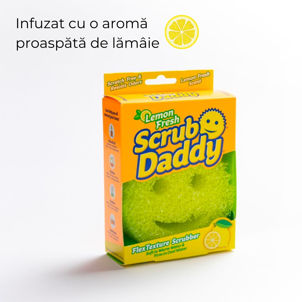 Burete Scrub Daddy Lemon Fresh, De Curatat Fara Zgarieturi, Galben, 10 ...